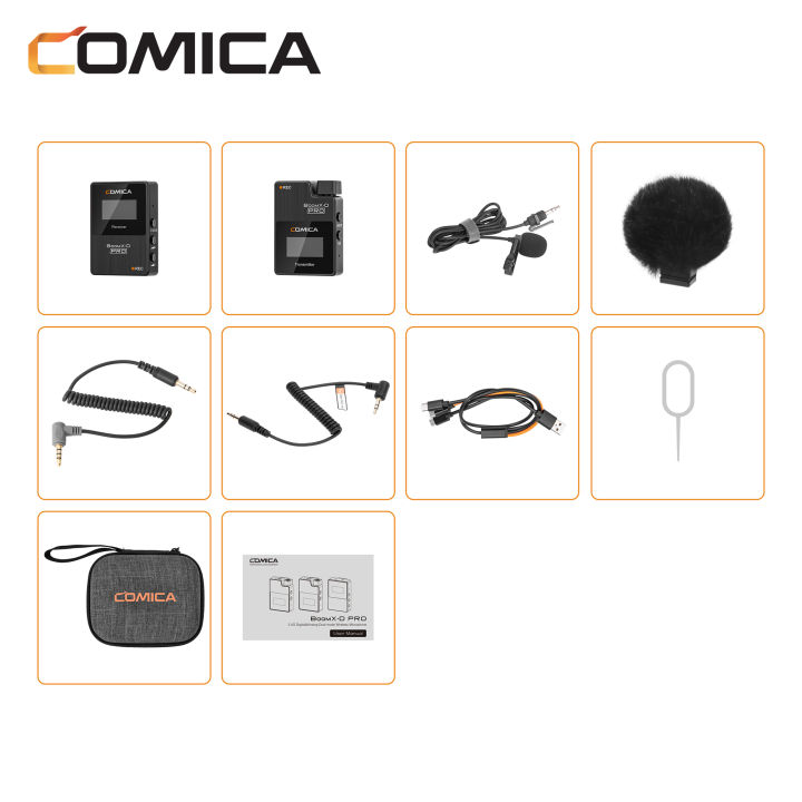 Comica BoomX-D PRO Wireless Lapel Microphone, 8GB On board Recording ...