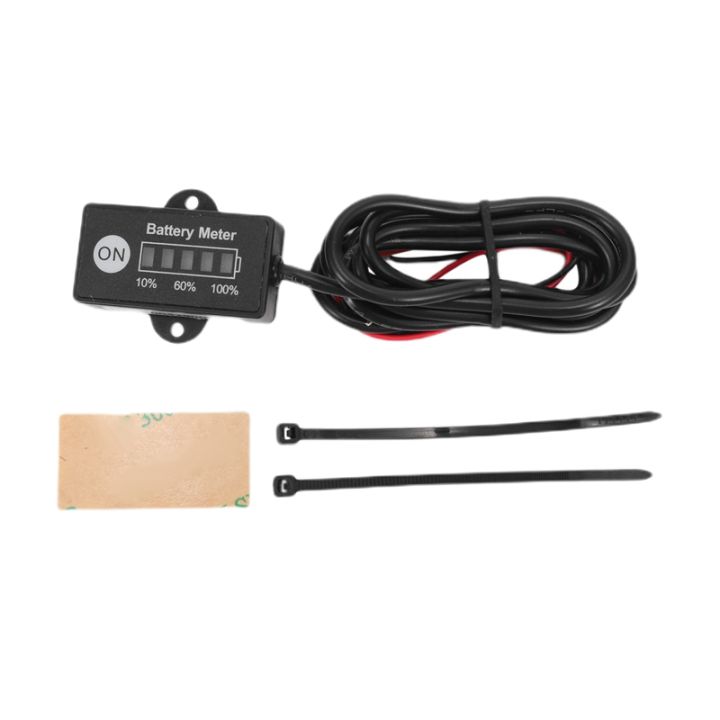 LED Indicator Battery Meter Monitor for 12V Lead Acid Storage Batteries ...