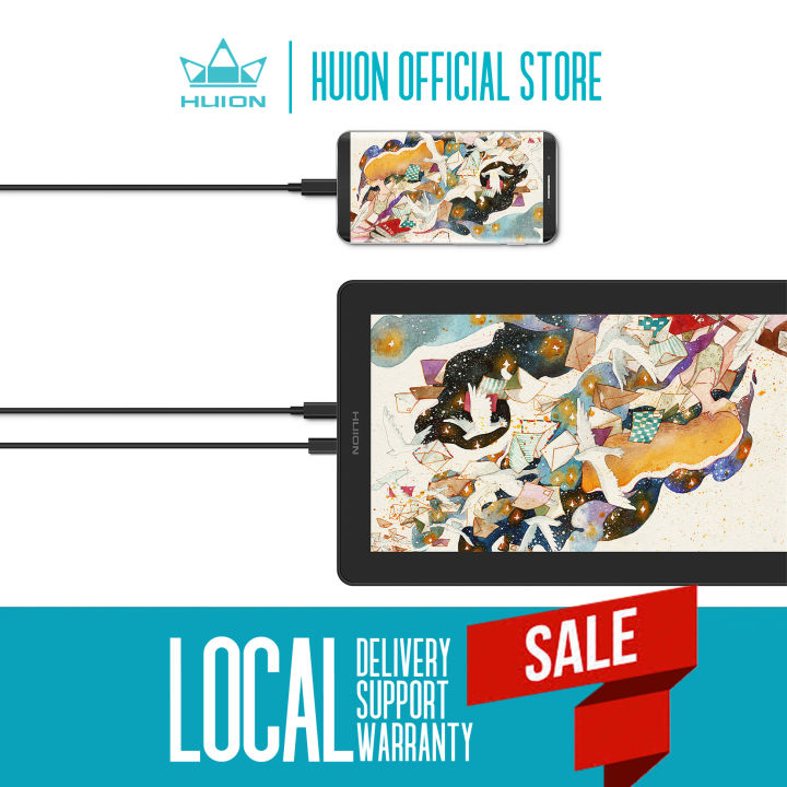 SALE Huion GS-1562 16" COSMO BLACK Android Support Graphics Drawing ...