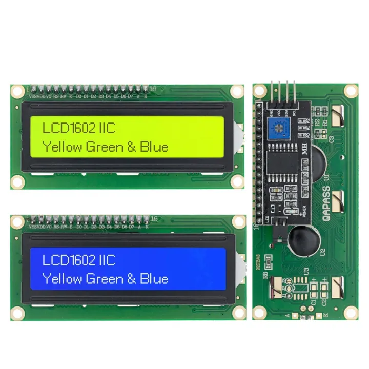 LCD1602 1602 LCD Module Blue / Yellow Green Screen 16x2 Character LCD ...