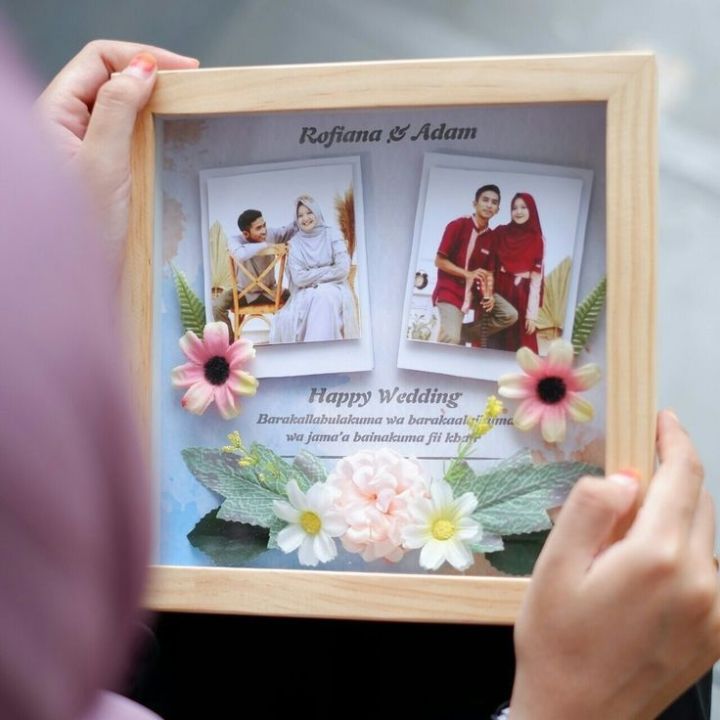 Pigura Bingkai mahar Pigura Frame Bingkai kayu 3D | Lazada Indonesia