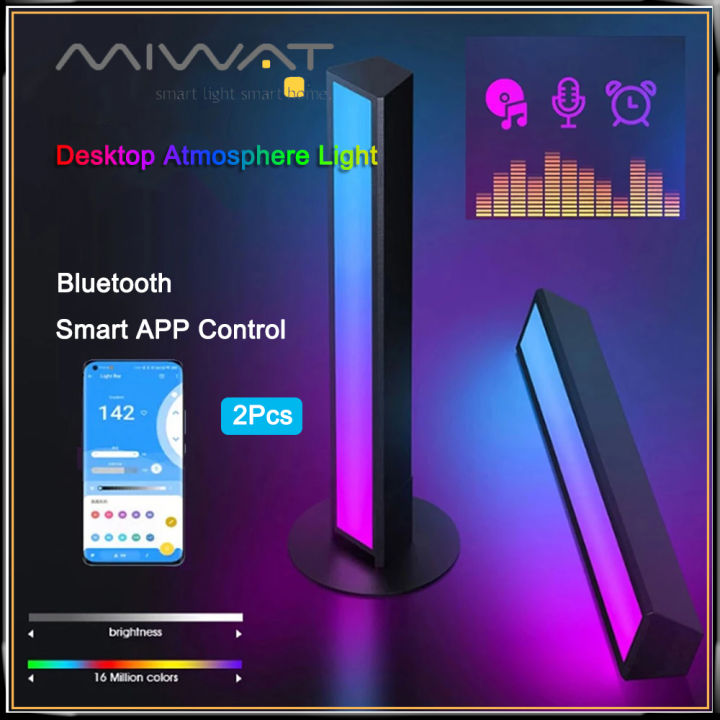 MIWAT 2 Pcs LED Atmosphere Light Computer Desktop Pickup Light ...