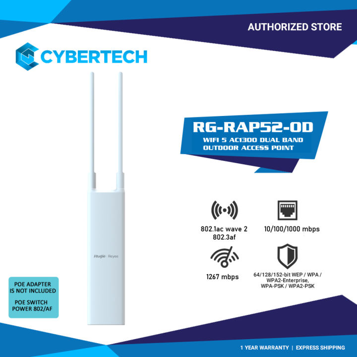 Ruijie RG-RAP52-OD, Reyee Wi-Fi 5 AC1300 Dual-Band Outdoor Access Point | Lazada PH