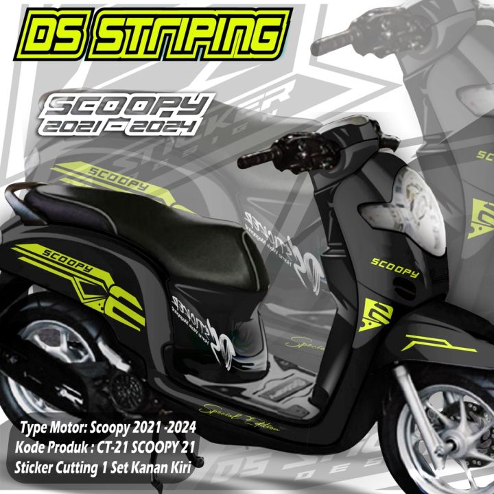 CT-21 Cutting Stiker Scoopy 2021 2022 2023 2024 List Variasi Simpel ...