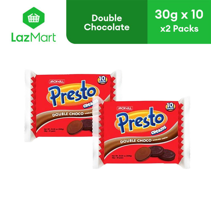 Presto Creams Double Chocolate 30g x 10 - Pack of 2s | Lazada PH