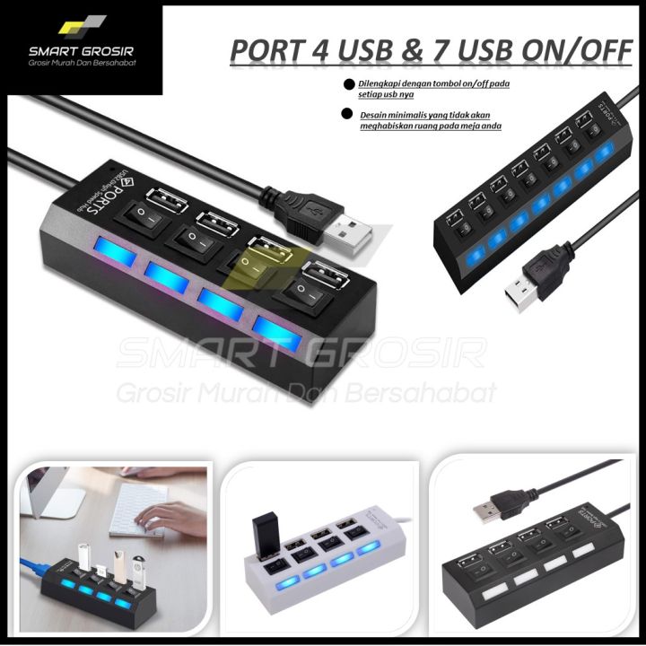 USB Hub 7 Dan 4 Port Output On Off LED 4in1 And 7in1 Colokan Konektor 2 ...