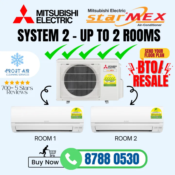 Mitsubishi Starmex R32 System 2 Aircon (5 Ticks) | Lazada Singapore