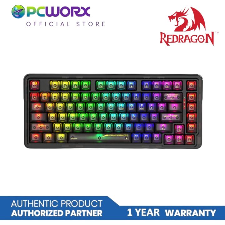 Redragon K649CTB RGB ELF PRO Mechanical Keyboard Crystal Black ...