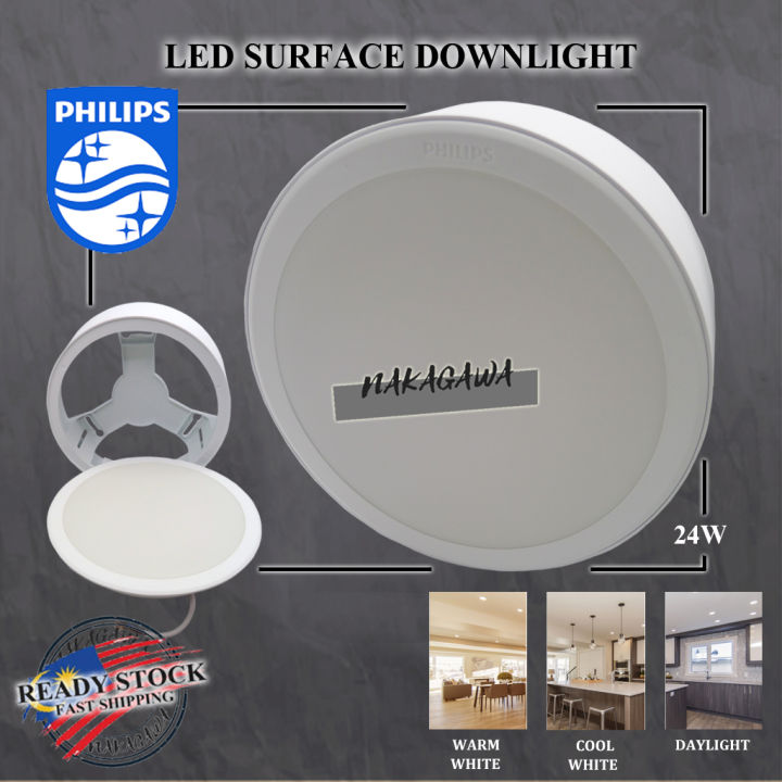 PHILIPS 24W 9'' LED SURFACE DOWNLIGHT CEILING MOUNTED 59474 ROUND | Lazada