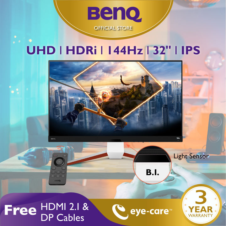 BenQ MOBIUZ EX3210U 32" 4K UHD 1ms 144Hz HDRi FreeSync Pro Built-In ...