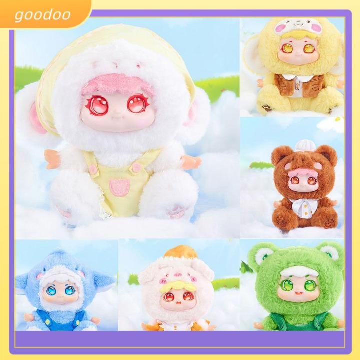 GOODOO Búp bê nhồi bông dễ thương hình hộp mù động vật Hộp vải nhung ...