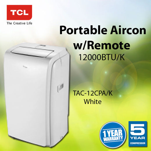 TCL PortaCool Portable Aircon with Remote TAC-12CPA/K (White) | Lazada PH