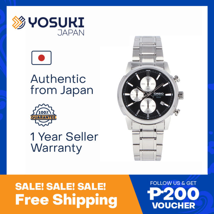 Casio Quartz Mtp E510d 1a2 Mtp E510d 1a2v Chronograph Black Wrist Watch For Men From Yosuki