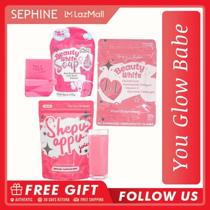 YOU GLOW BABE Beauty White, Shepu Appu Slimming Juice , Soap YGB 4in1 ...