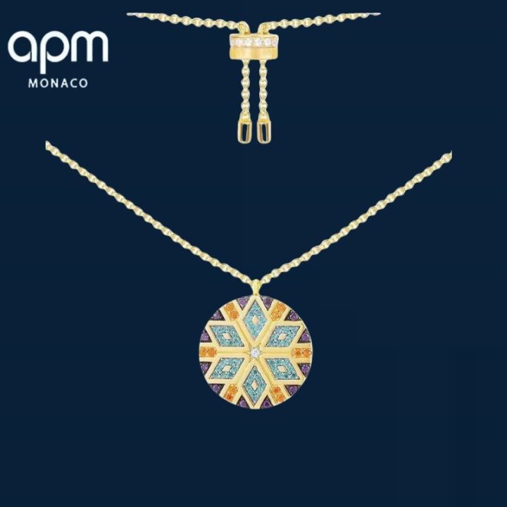 Apm Monaco Colorful Snowflake Geometry Necklace -Luxury brand original ...