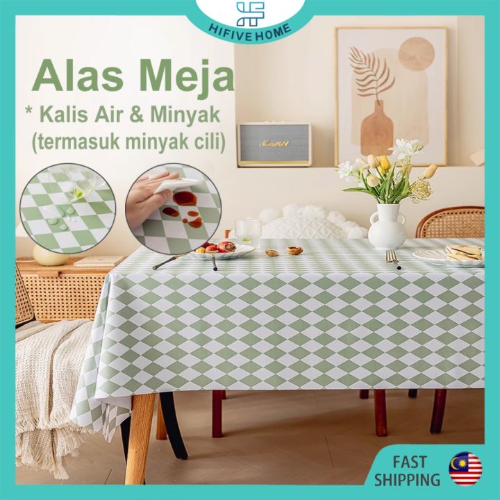 PVC Alas Meja Makan Kalis Air dan Minyak Sambal Table Cloth Water and ...