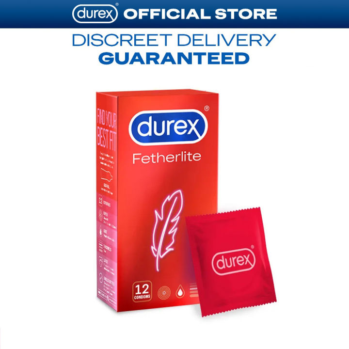 Durex Condoms Fetherlite Thinner Lubricated Condoms 12s | Lazada PH