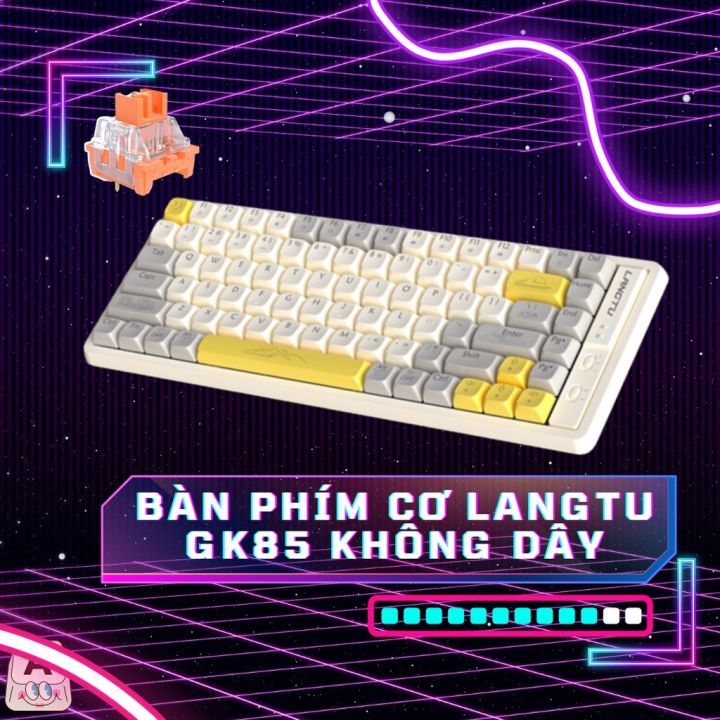 Bàn phím cơ HOTSWAP Langtu GK85 Custom Golden Switch KHÔNG DÂY | Lazada.vn
