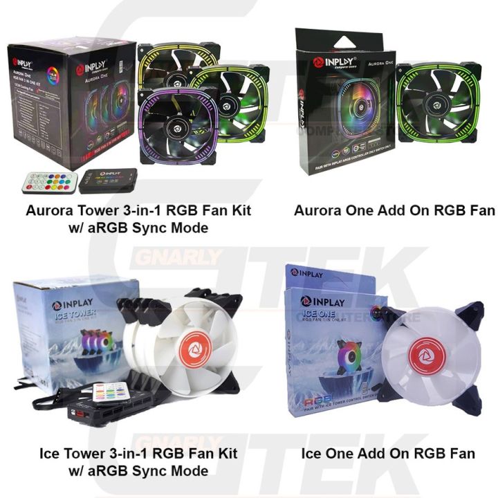 ☞INPLAY ICE TOWER RGB FAN 3 IN ONE KIT 3PCS 12CM Cooling fan RGB ...
