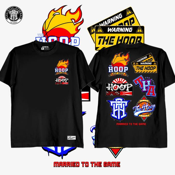 THE HOOP APPAREL LOGO DOODLE GRAPHIC COTTON TSHIRT FOR MEN AND WOMEN ...