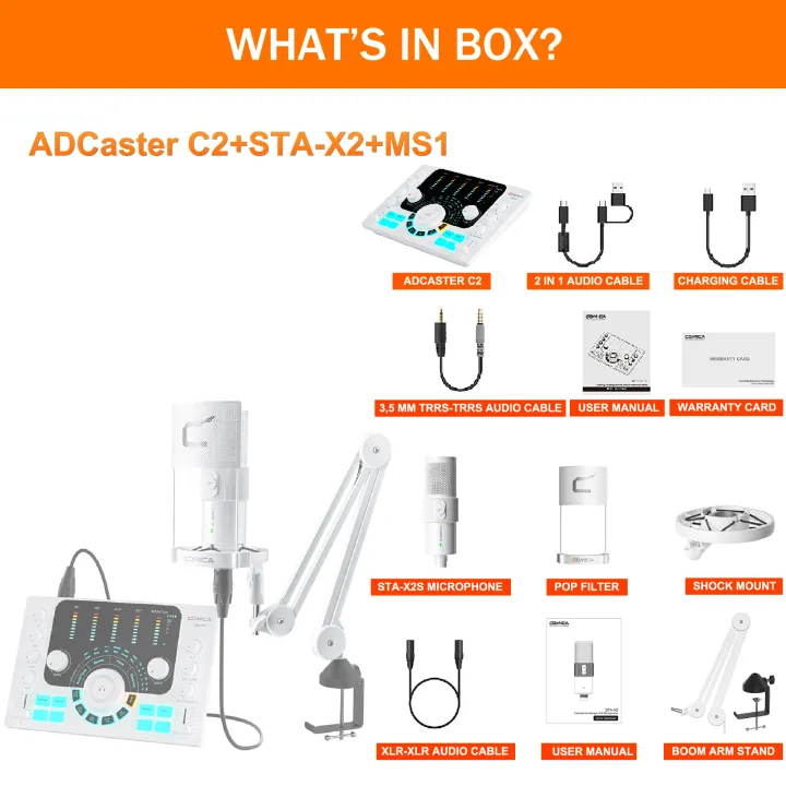 Comica adcaster C2 streaming/podcasting/ghi âm đa chức năng giao tiếp ...