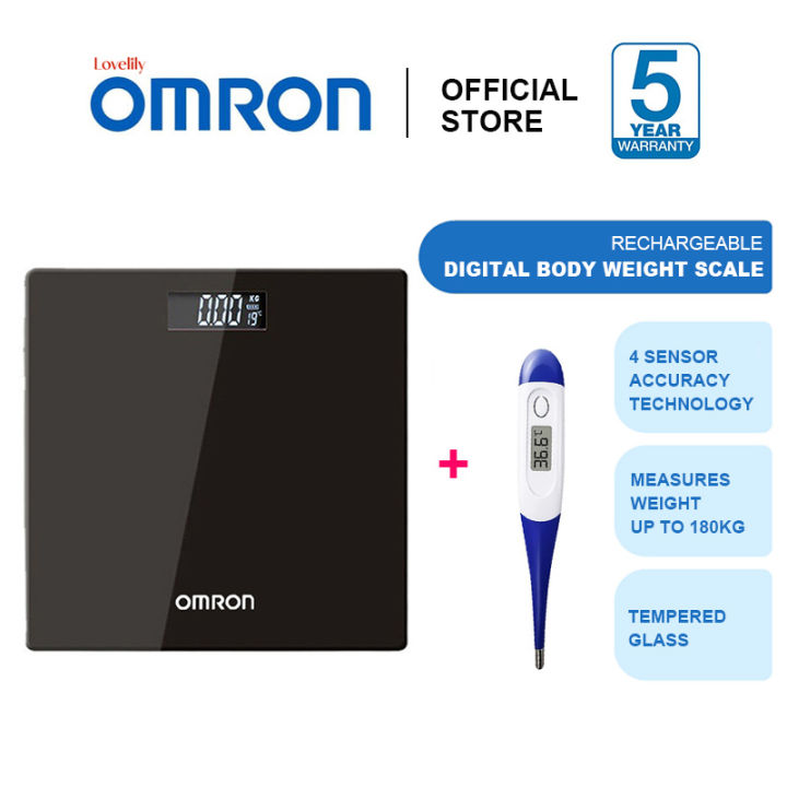 Omron Digital Body Weighing Weight Scale - Black digital weighing scale ...