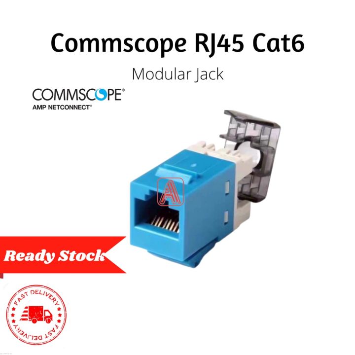 Commscope Cat6 Keystone Jack Modular Jack SL-Series RJ45 AMP 8P8C SL ...