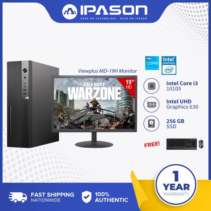 Ipason Office Mini Pc Intel i3 10105 DDR4 8G 256G SSD With 19 Inch ...