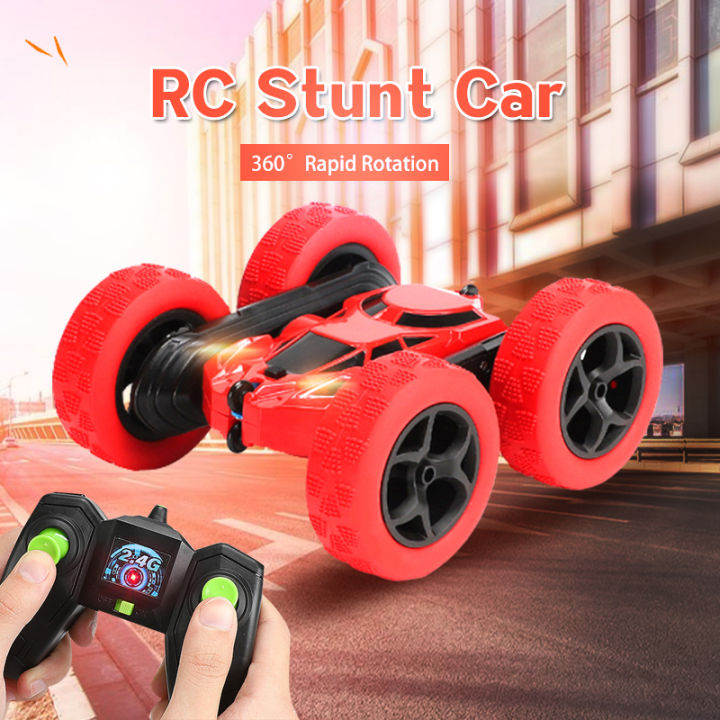 Stunt Car Rc Rechargeable 4WD 2.4Ghz Double Side Drift Remote Control ...