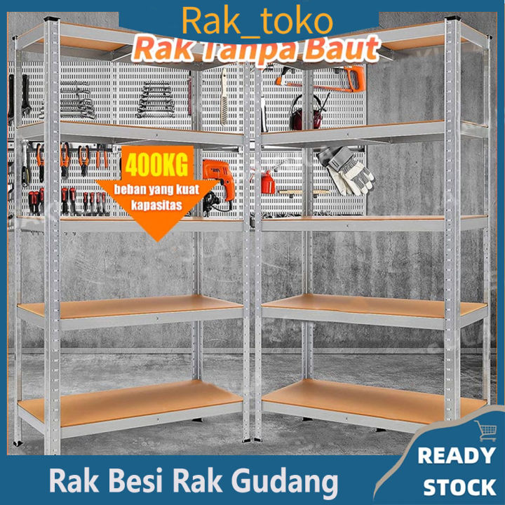 Rak besi Rak sederhana Rak gudang multi-fungsi Rak bertingkat Rak ...
