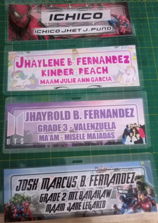 Name Tag print with free lace (Personalize, Tchick Laminating Film ...