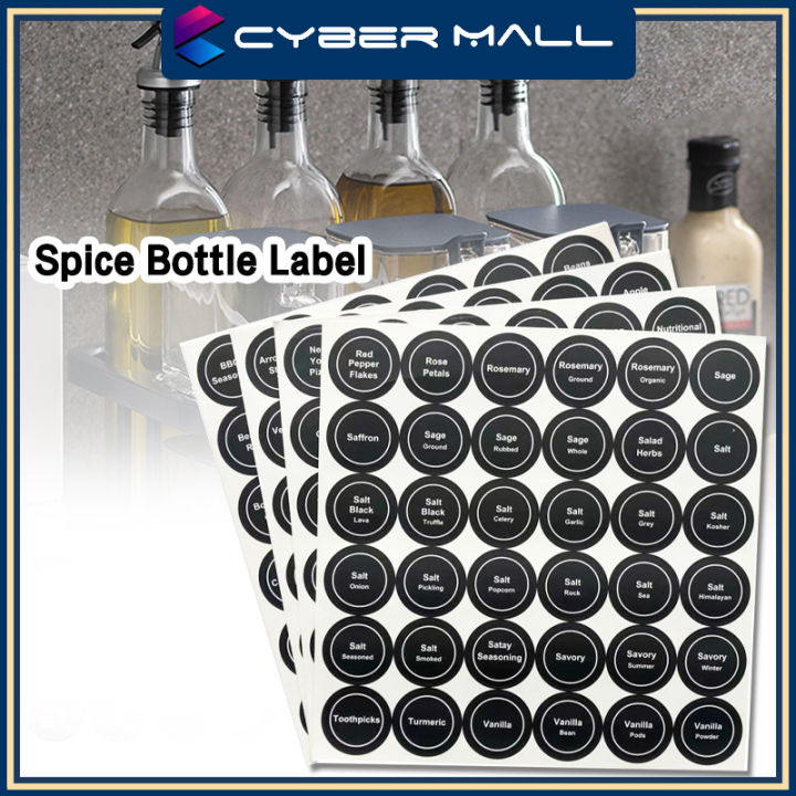 180pcs Spice Jar Labels Condiments Labels 3.8Cm Diameter Food Pantry ...
