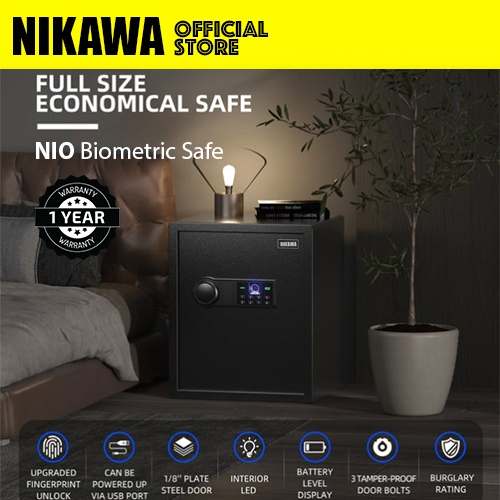 NIKAWA NIO Fingerprint Safe for home safe, office safe, digital safe ...