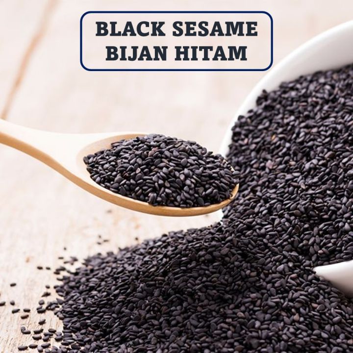 【1kg】PREMIUM BLACK SESAME BIJAN HITAM 黑芝麻 【不添加色素] | Lazada