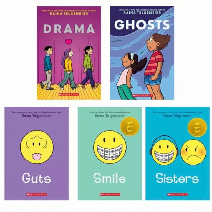 📚 ชุดหนังสือการ์ตูน Raina Telgemeier สุดฮิต! (Drama, Ghosts, Guts ...