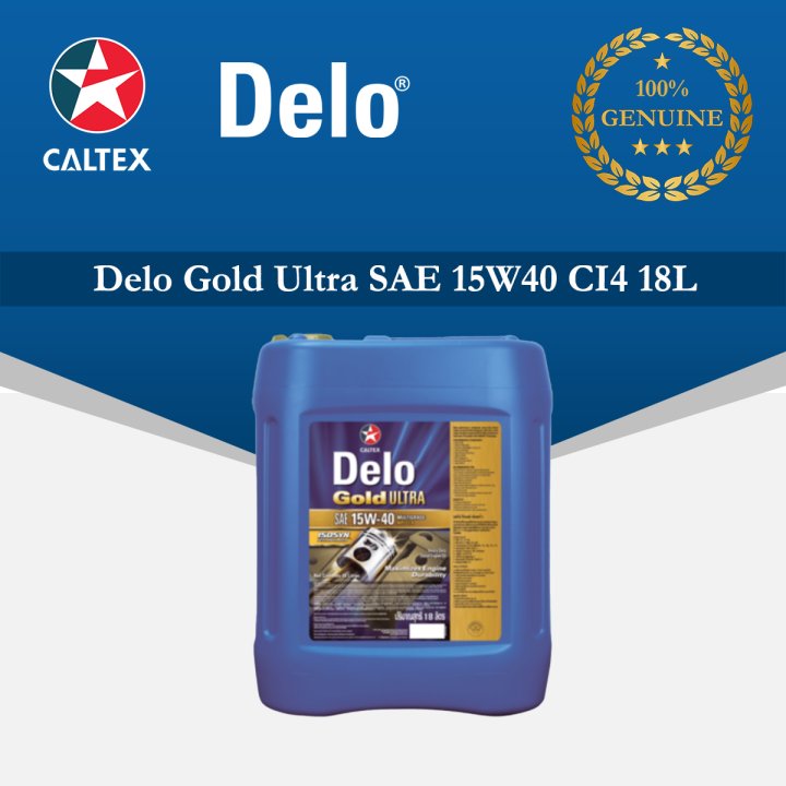Diesel Engine Oil Caltex Delo Gold Ultra SAE 15W40 CI4 Diesel Engine ...