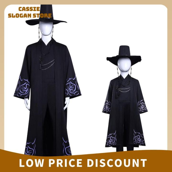 SHUIDI Anime Kpop Demon Hunters Costume Black Saja Cosplay Fancy Dress ...