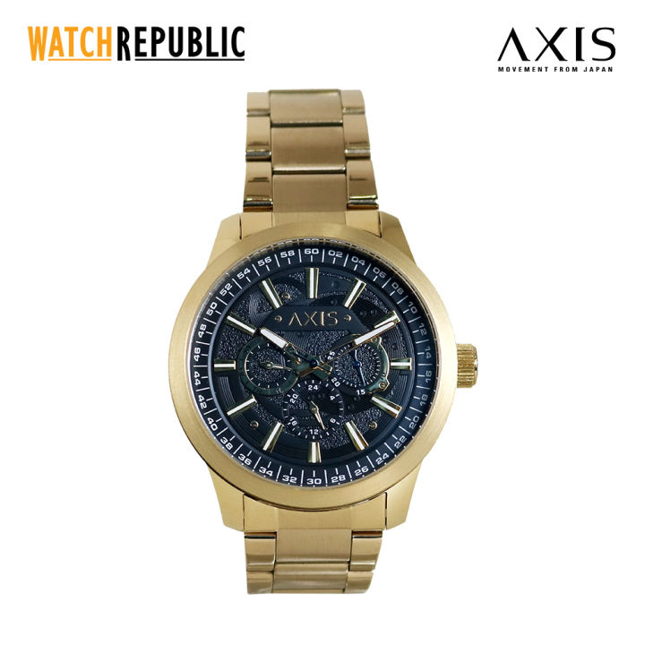 Axis Charles Gold Stainless Steel Analog Quartz Watch For Men AH1357 ...