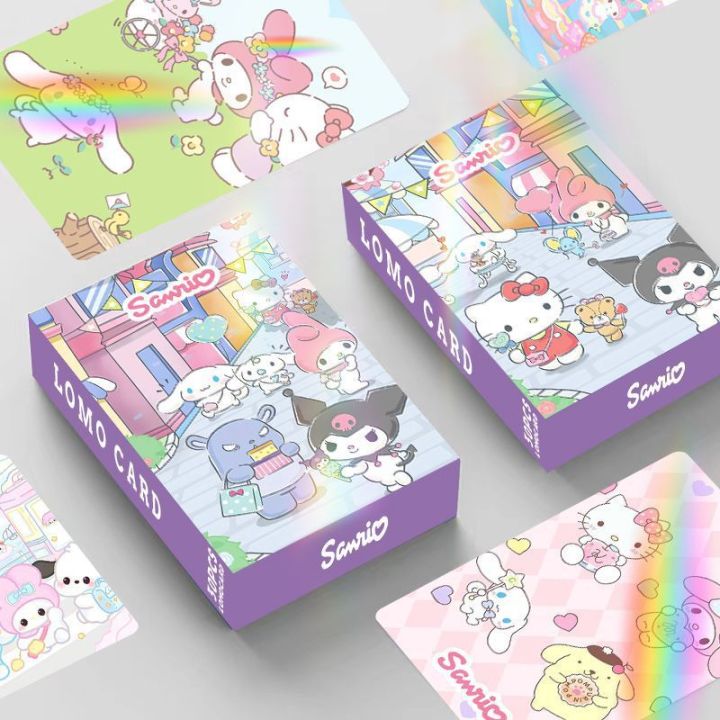 30pcs/Box Sanrio Kuromi Hello Kitty Cinnamoroll Melody Flash Laser ...