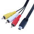 MINI USB 6 PIN to AV RCA Digital Camera Camcorder Cable for Canon high ...