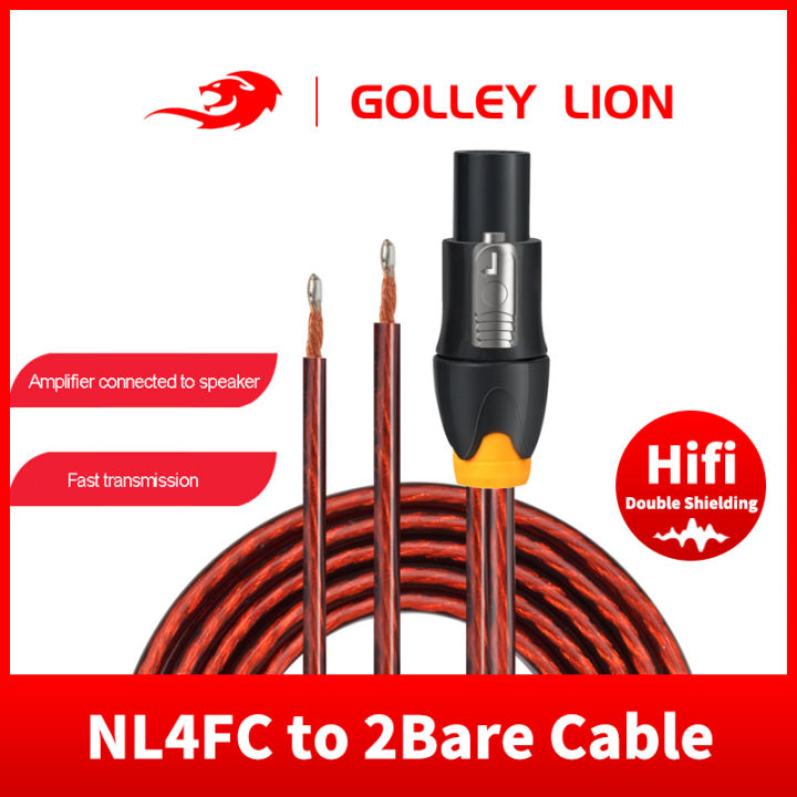 GOLLEY LION Speakon Speaker Cable Bare Wire Open End Cable, Speakon to ...
