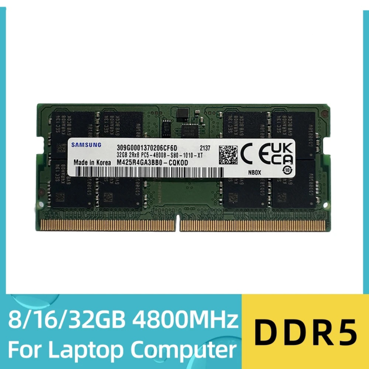 Samsung DDR5 RAM 32GB 16GB 8GB 4800MHz SO DIMM 262pin, suitable for ...