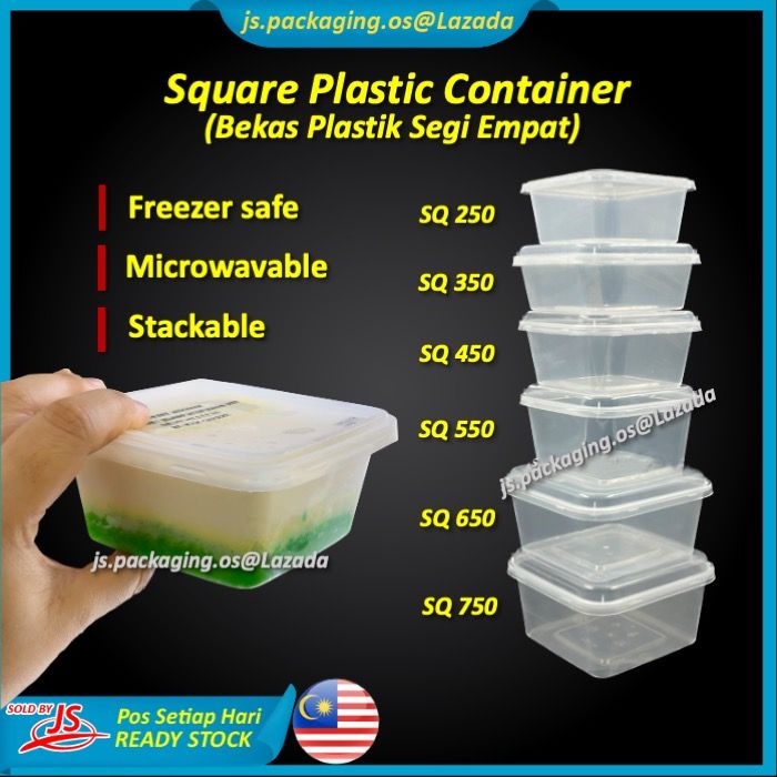 SQ 250/350/450/550/650/750 Square Disposable Plastic Food Container ...