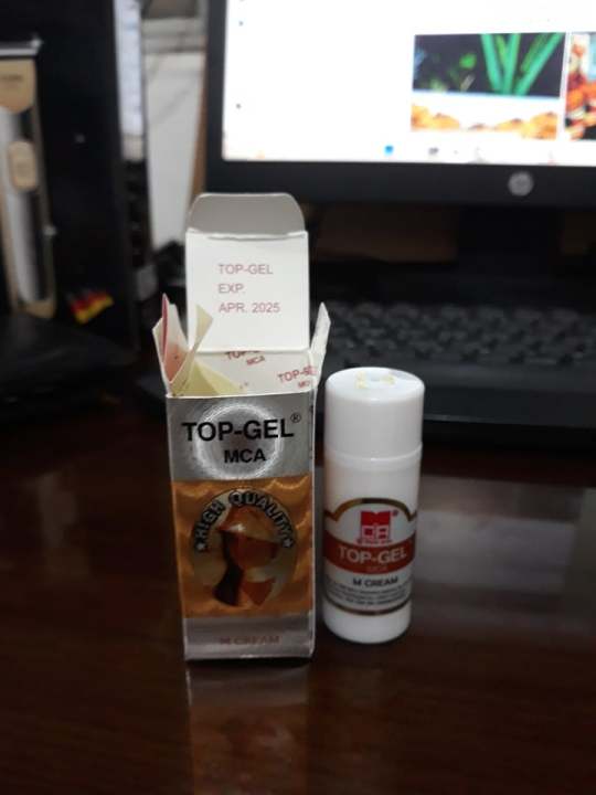 Topgel Cream Top Gel Extra Pearl Cream with Vitamin E 10g 10 grams each ...