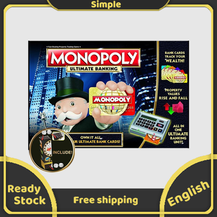 Ultimate Banking MONOPOLY Board Game English Version Machine Banking ...
