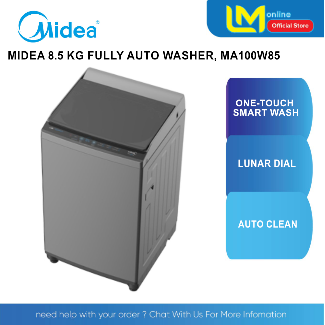 Midea 8.5kg Fully Auto Washing machine MA102W85 Washer - Mesin Basuh ...