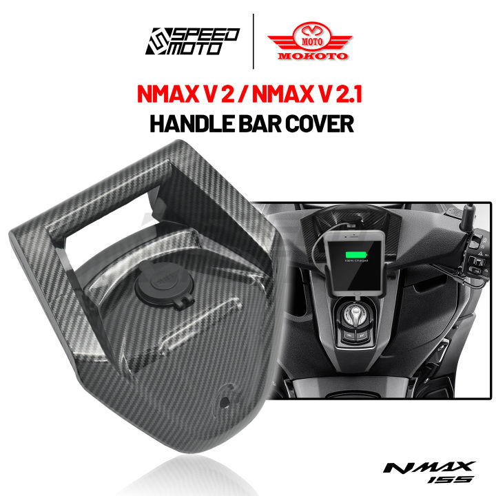 YAMAHA NMAX 2020 NMAX 2021 HANDLE BAR COVER WITH HOLDER AND USB CHARGER ...