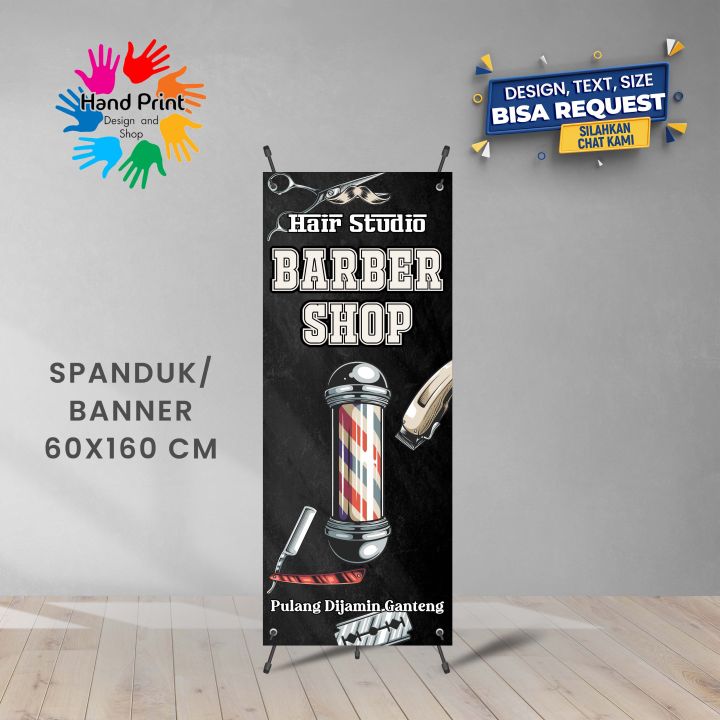 Spanduk Banner Barbershop Pangkas Rambut Cukur Rambut Haircut Shave ...