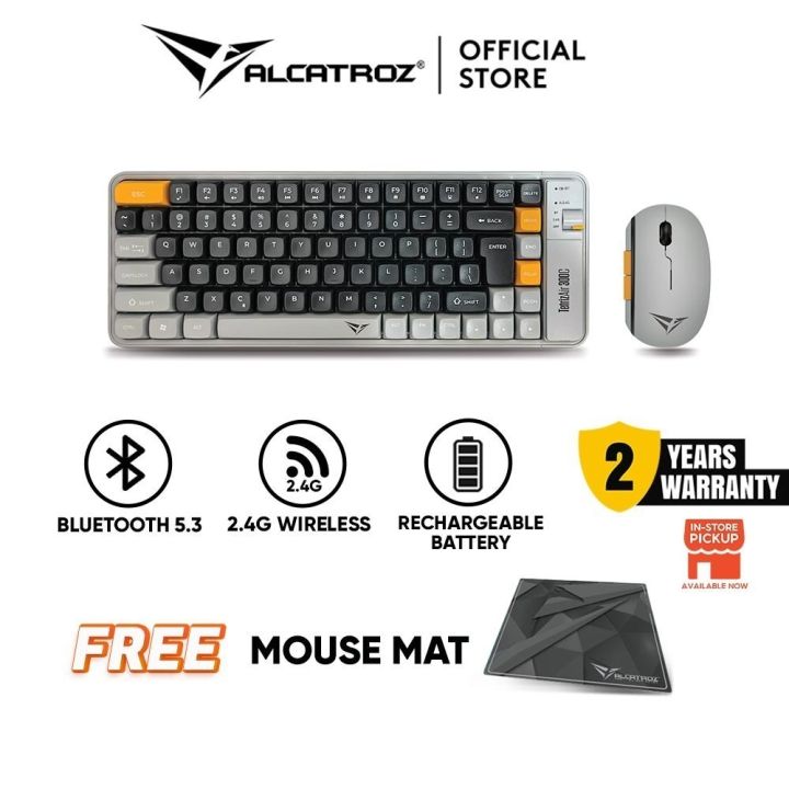 Alcatroz Tetriz Air 300C Bluetooth 5.3 Dual Mode Wireless Keyboard ...