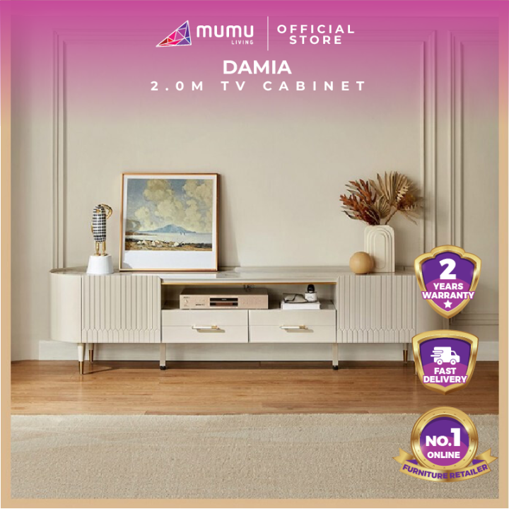 [MUMU Living] Damia 2.0m TV Cabinet | Lazada